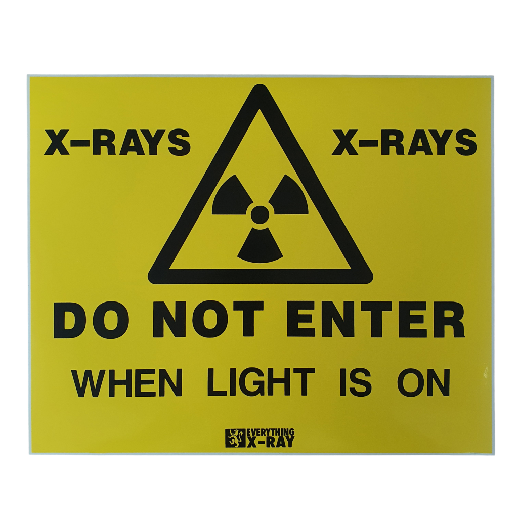 Do Not Enter radiation warning sign, self adhesive - Veterinary X-Rays